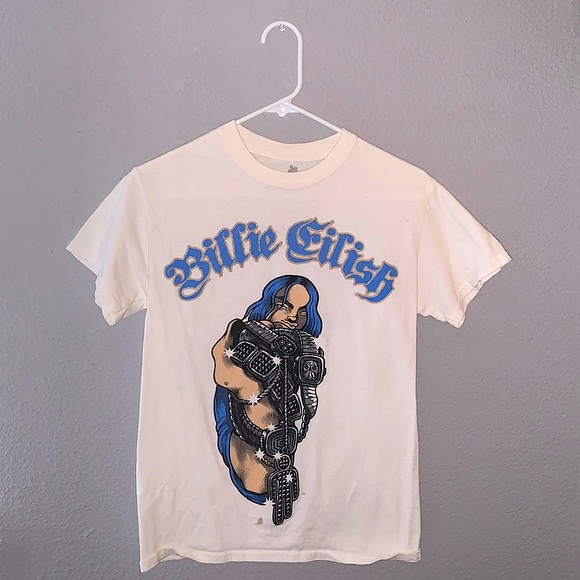 Billie Eilish | Tops | Billie Eilish Merch Official Bling T Shirt ...